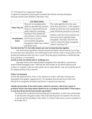 CJ 112 Project 2-2 - Homework assignment - How the Criminal Justice ...