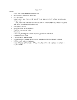 Greek Mythology Final - Professor Anthony Tuck - What is the principle ...