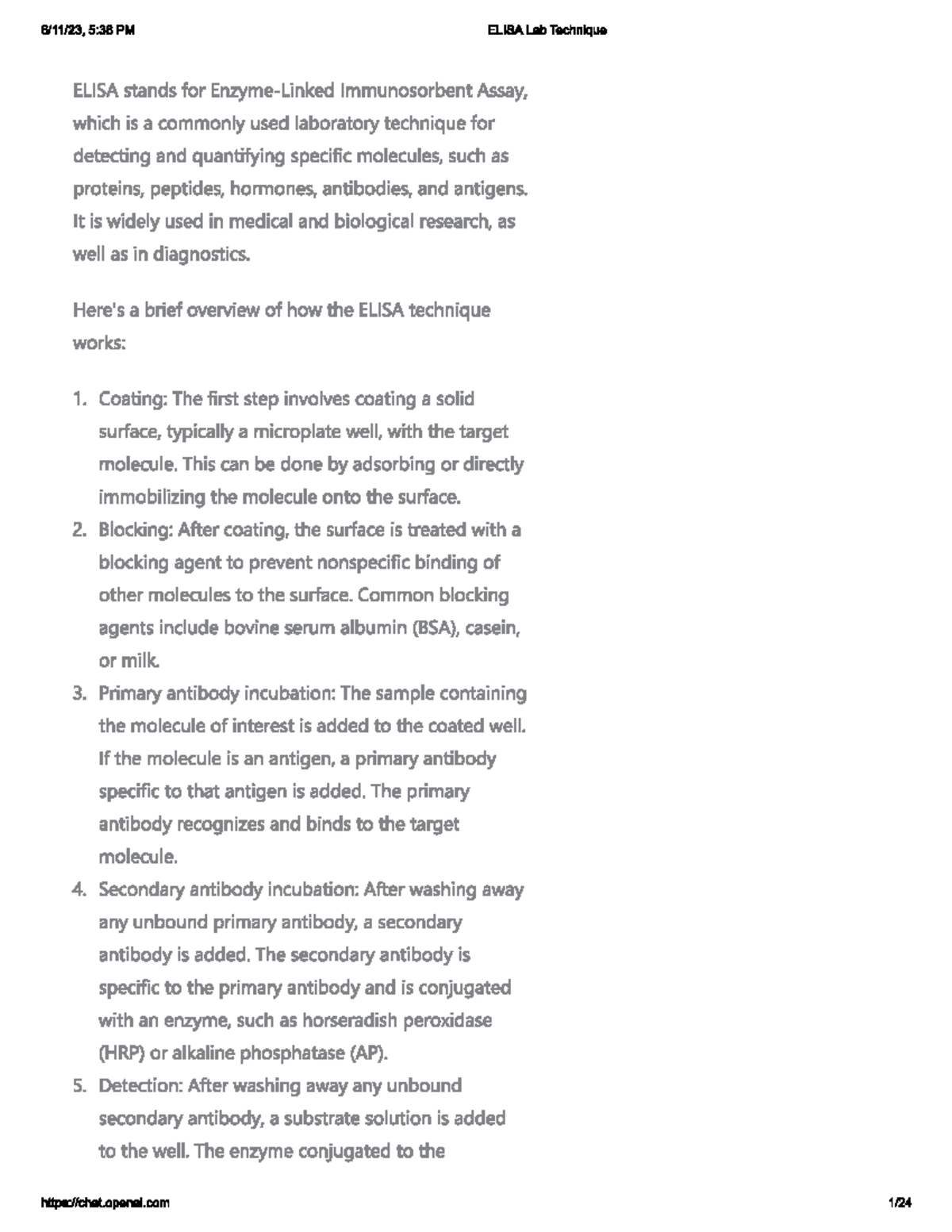 Elisa - self made - Food Science & Technology - Studocu