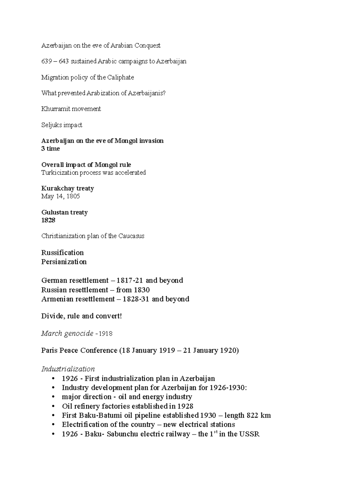 Azerbaijan history notes - Azerbaijan on the eve of Arabian Conquest ...