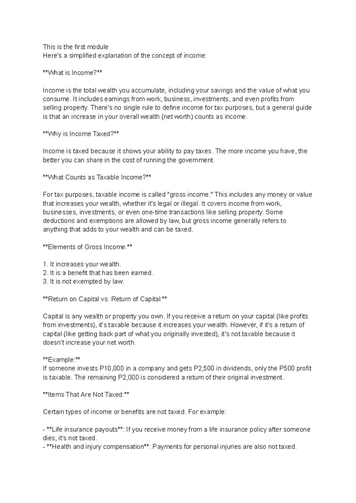 Module 3 - ...... - This is the first module Here's a simplified ...