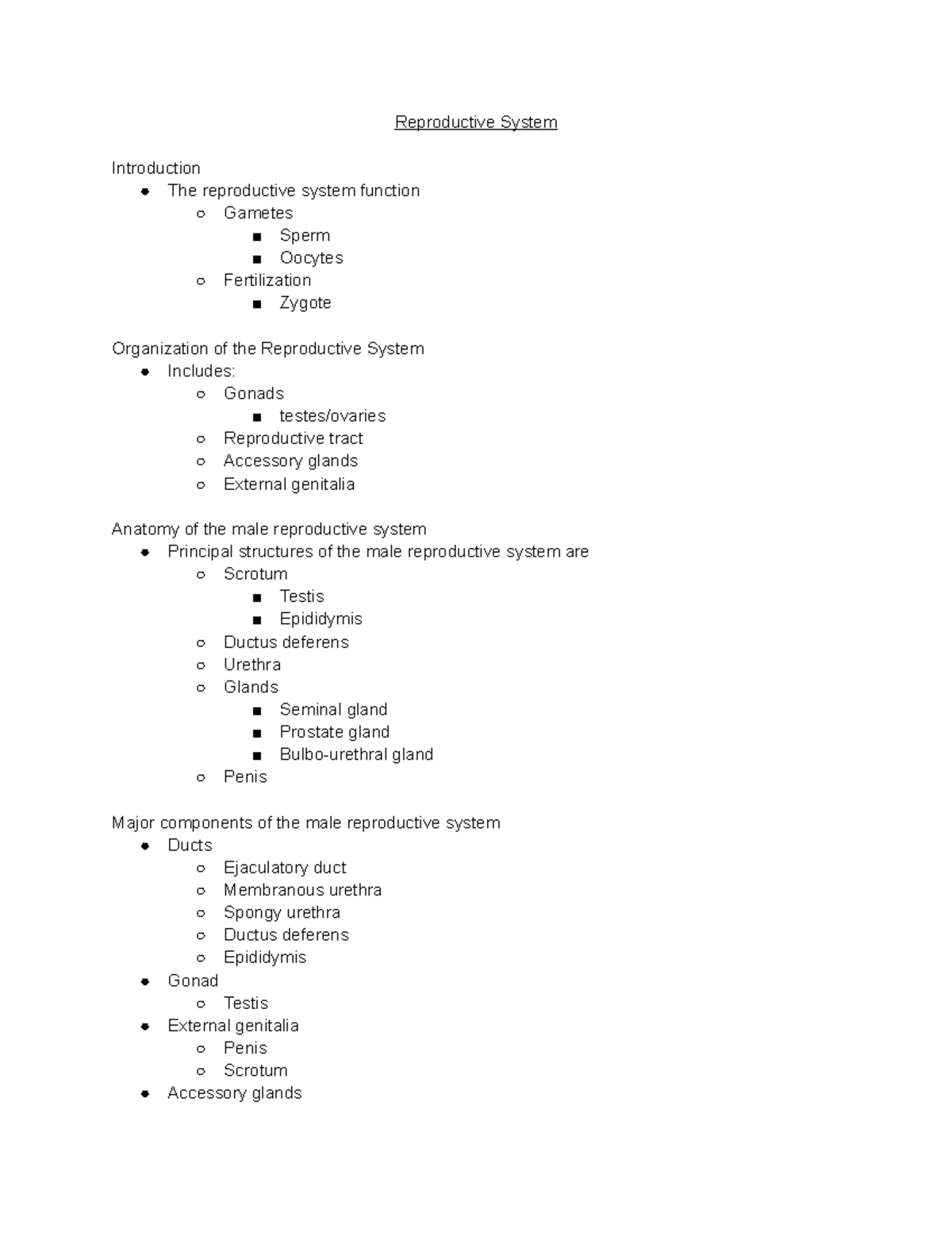 Functional Human Anatomy: Reproductive System - Reproductive System ...