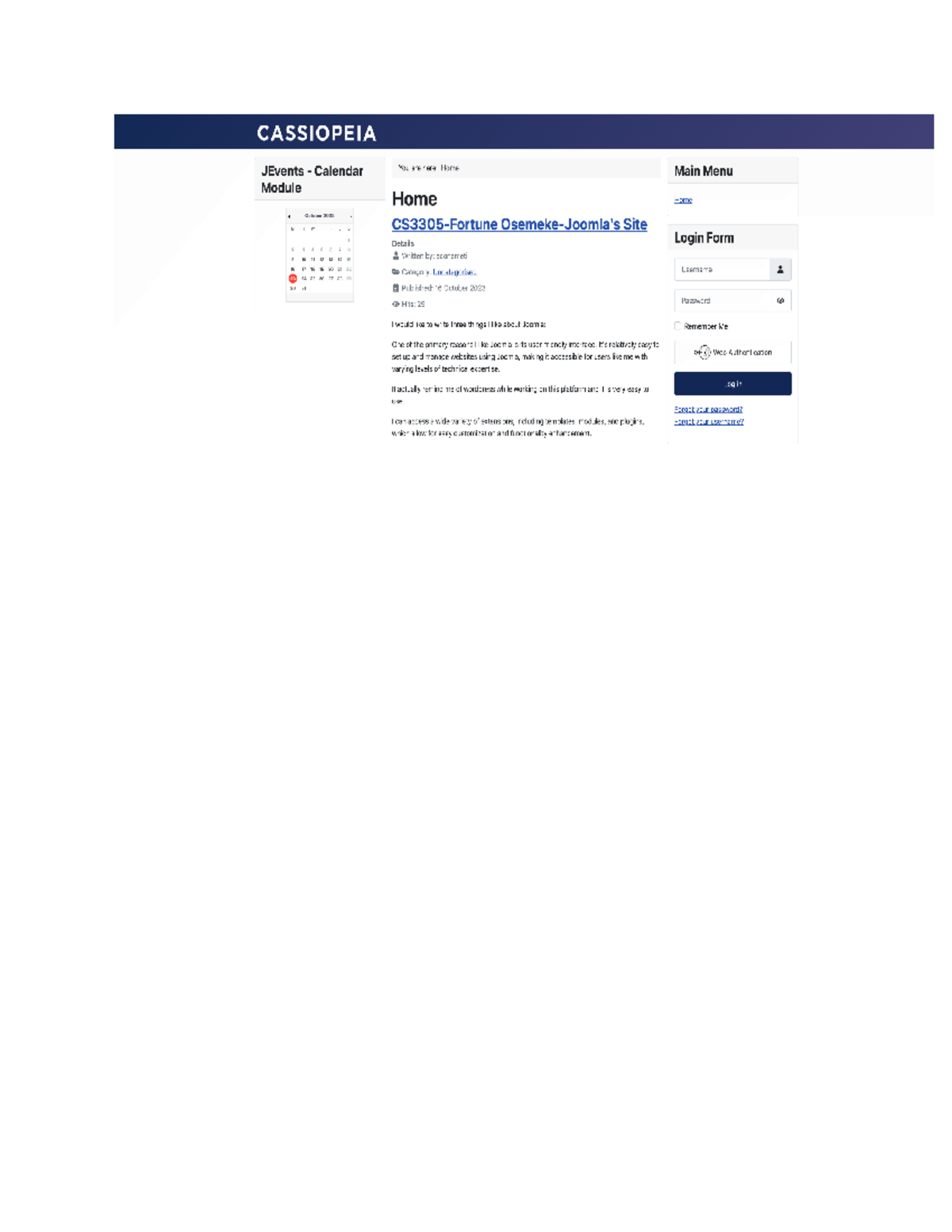 Joomlaextension-3 - This is how it looks like - CS 3305 - Studocu