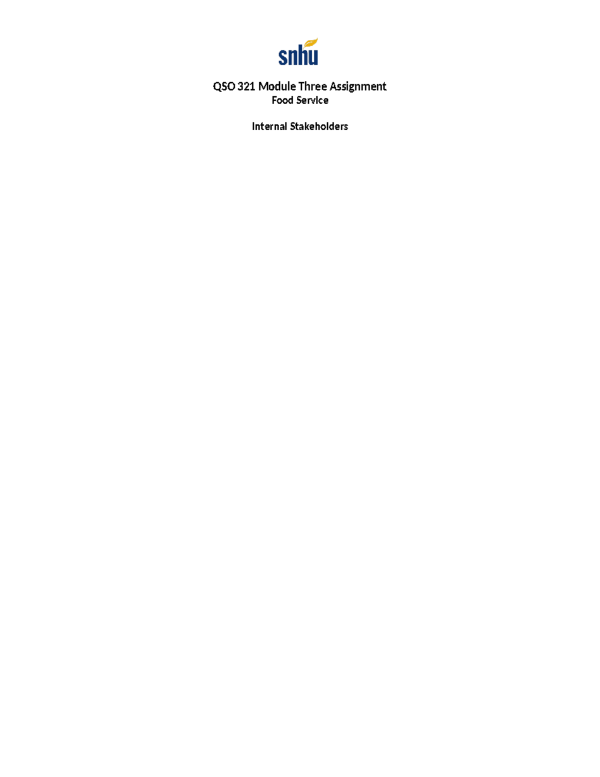 QSO 321 Module Three Assignment - QSO 321 Module Three Assignment Food ...