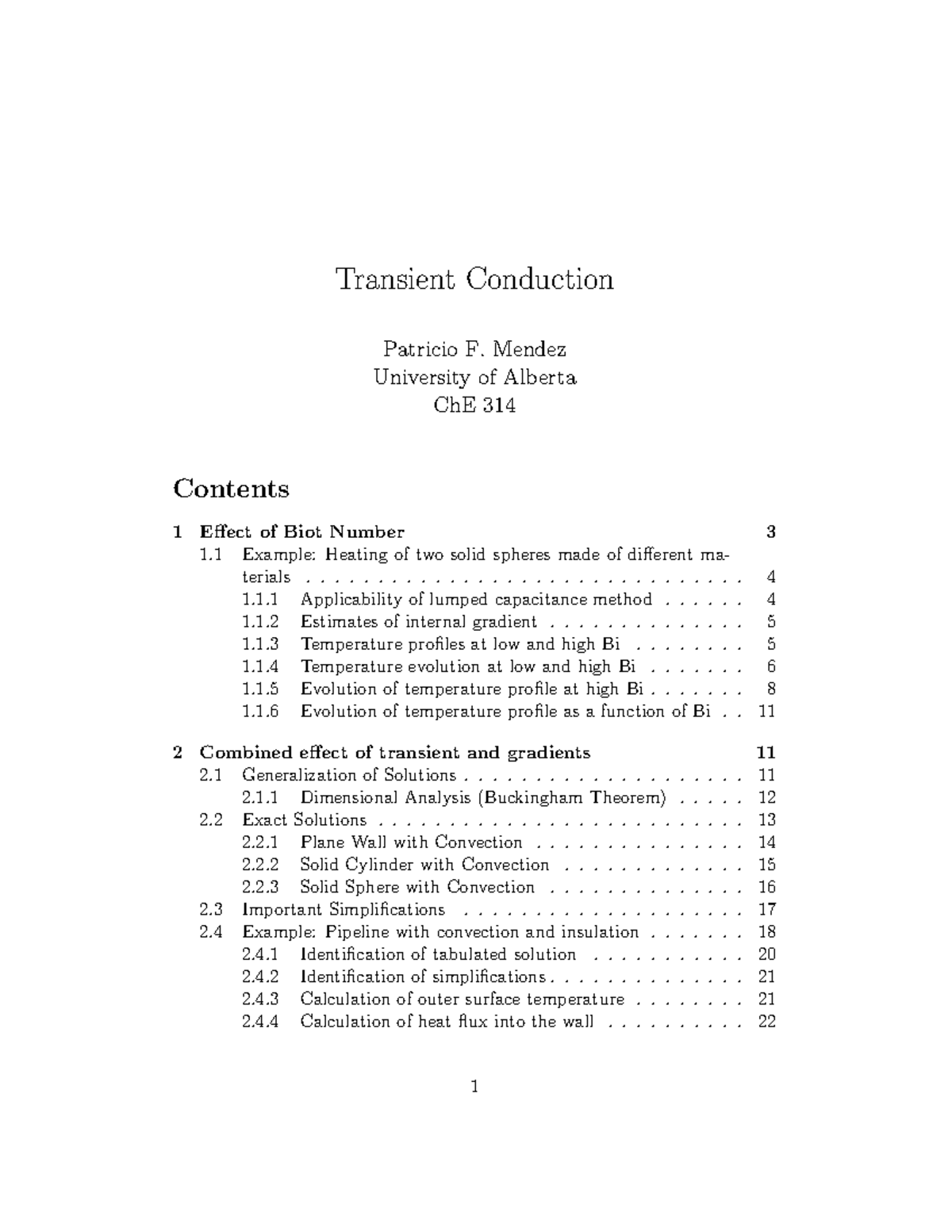 Transient Conduction Semi Infinite Solid Transient Conduction Patricio F Mendez Che