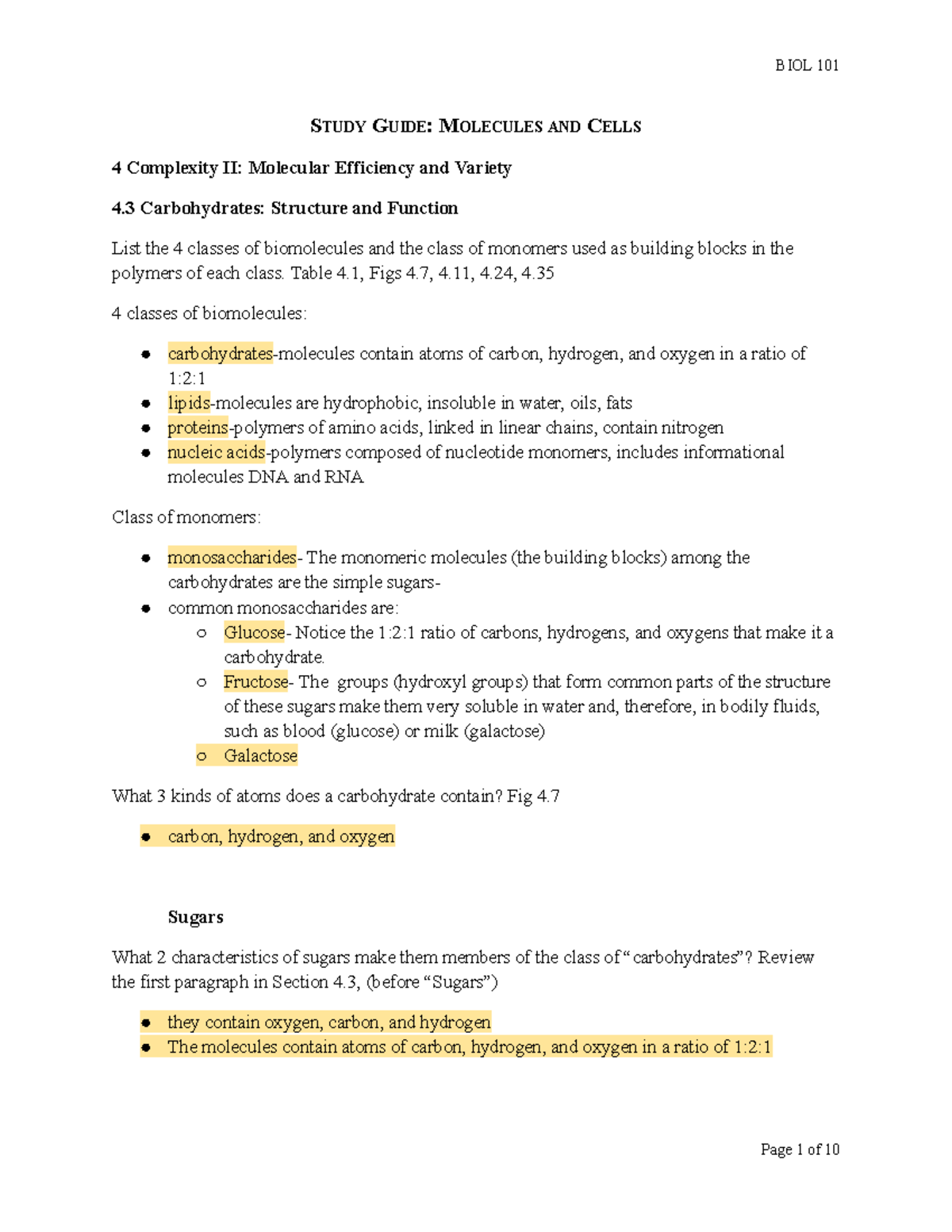 MOD 2 Study Guide - BIOL 101 - LU - Studocu
