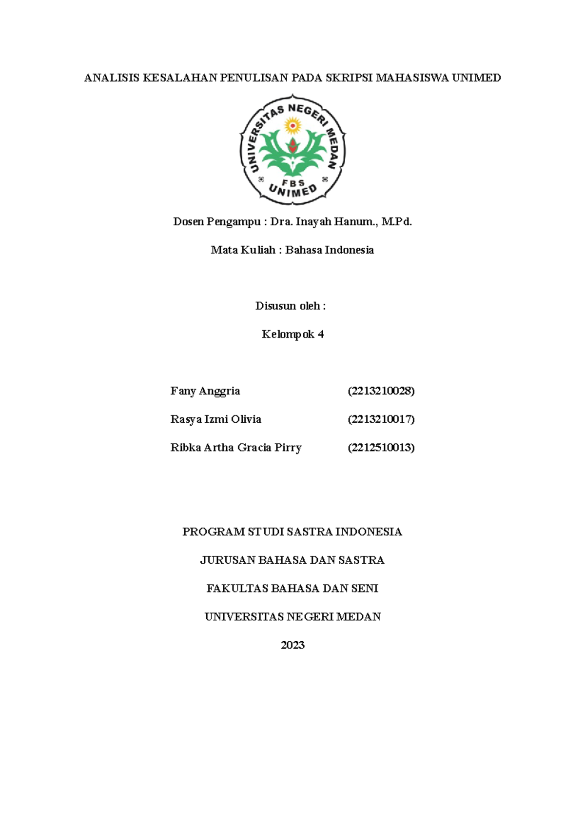 Case Methode Kelompok 4 - ANALISIS KESALAHAN PENULISAN PADA SKRIPSI ...