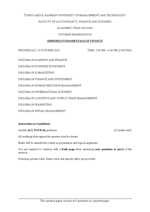 FOF - tutorial 8 - Question 1 Differentiate between permanent and ...