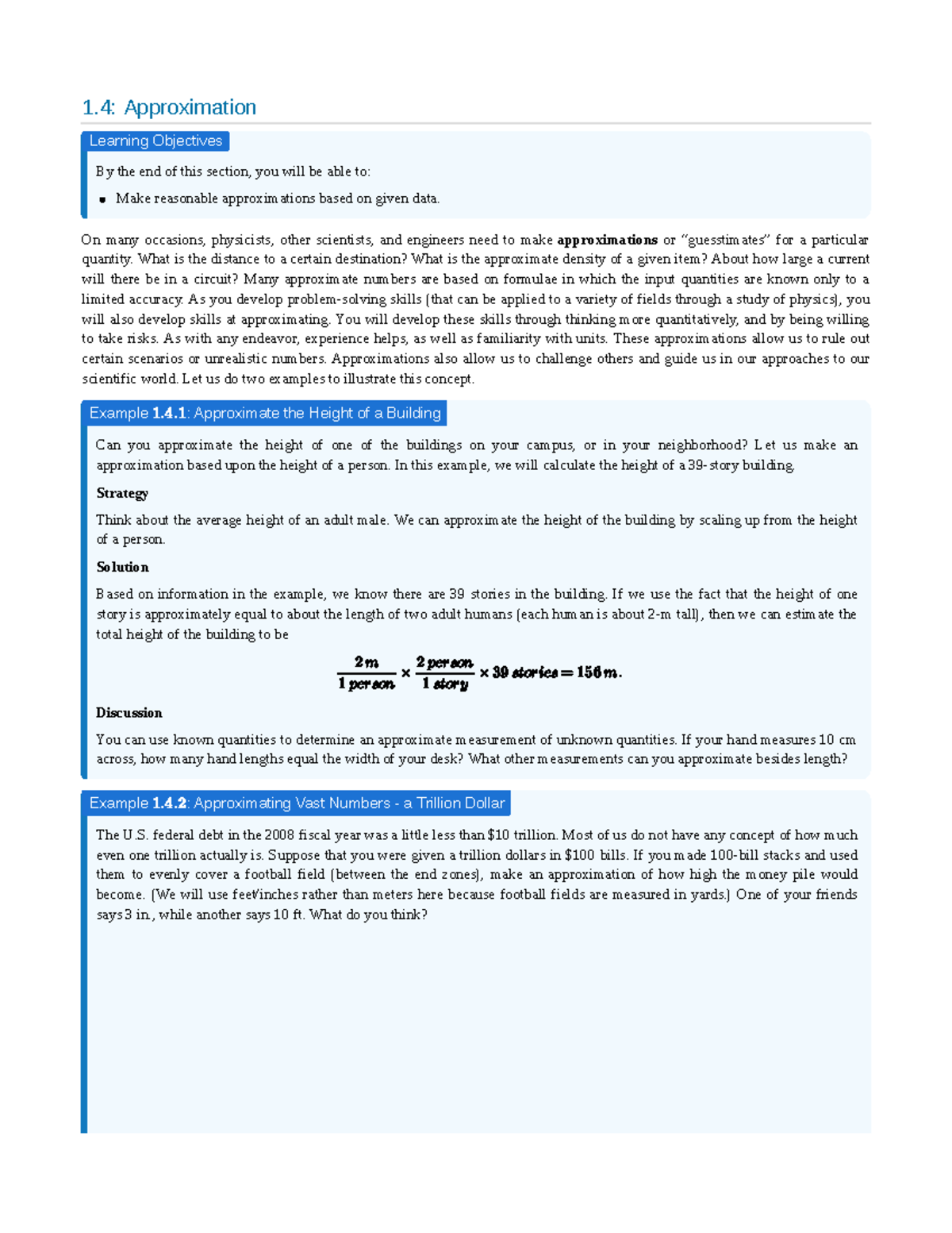 1.4 Approximation - Instructional Module - 1: Approximation By the end ...