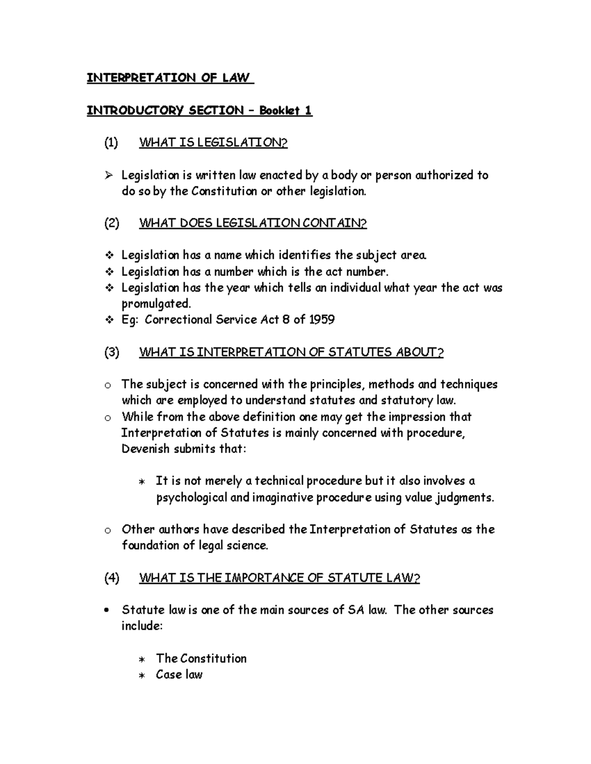 Booklet 1%25255 b1%25255 d - INTERPRETATION OF LAW INTRODUCTORY SECTION ...