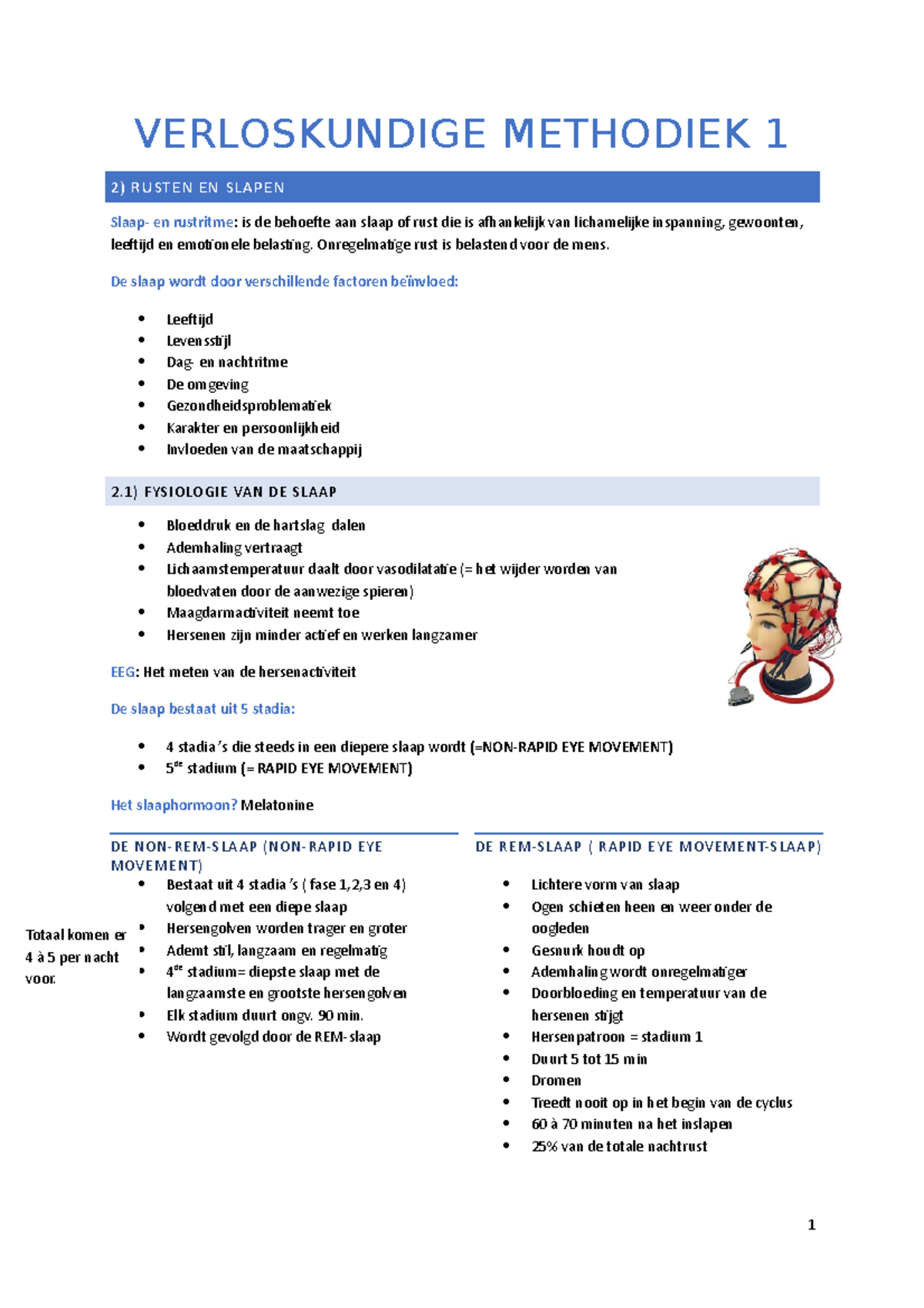 Verloskundige methodiek 1 - VERLOSKUNDIGE METHODIEK 1 2) RUSTEN EN ...