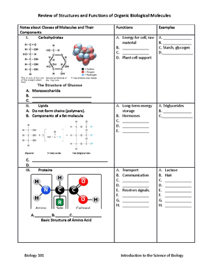 BIO 101 Ch 1 slides - Introduction biology 101 - Biology I for Non ...