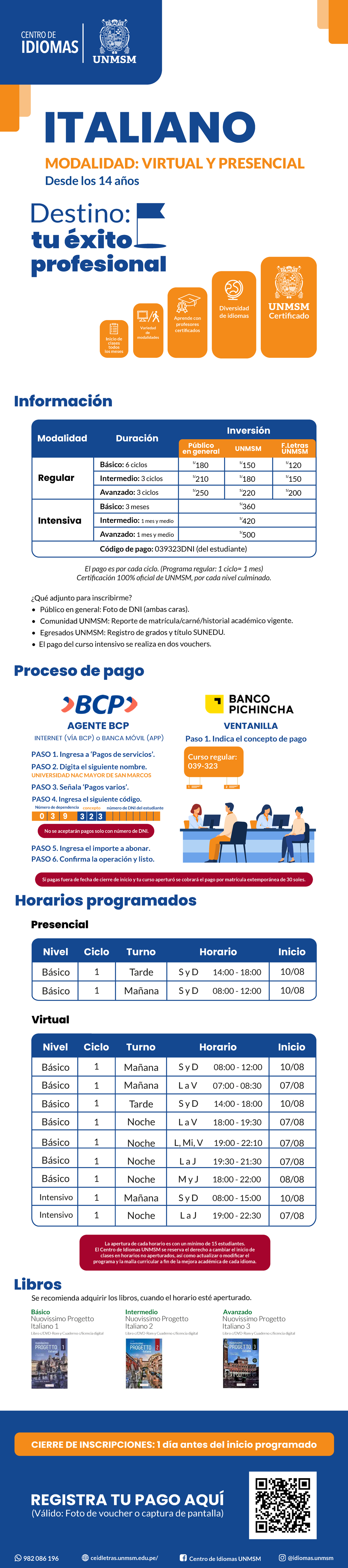 Brochure Italiano CEID- Unmsm - UNIVERSIDAD NAC MAYOR DE SAN MARCOS ...