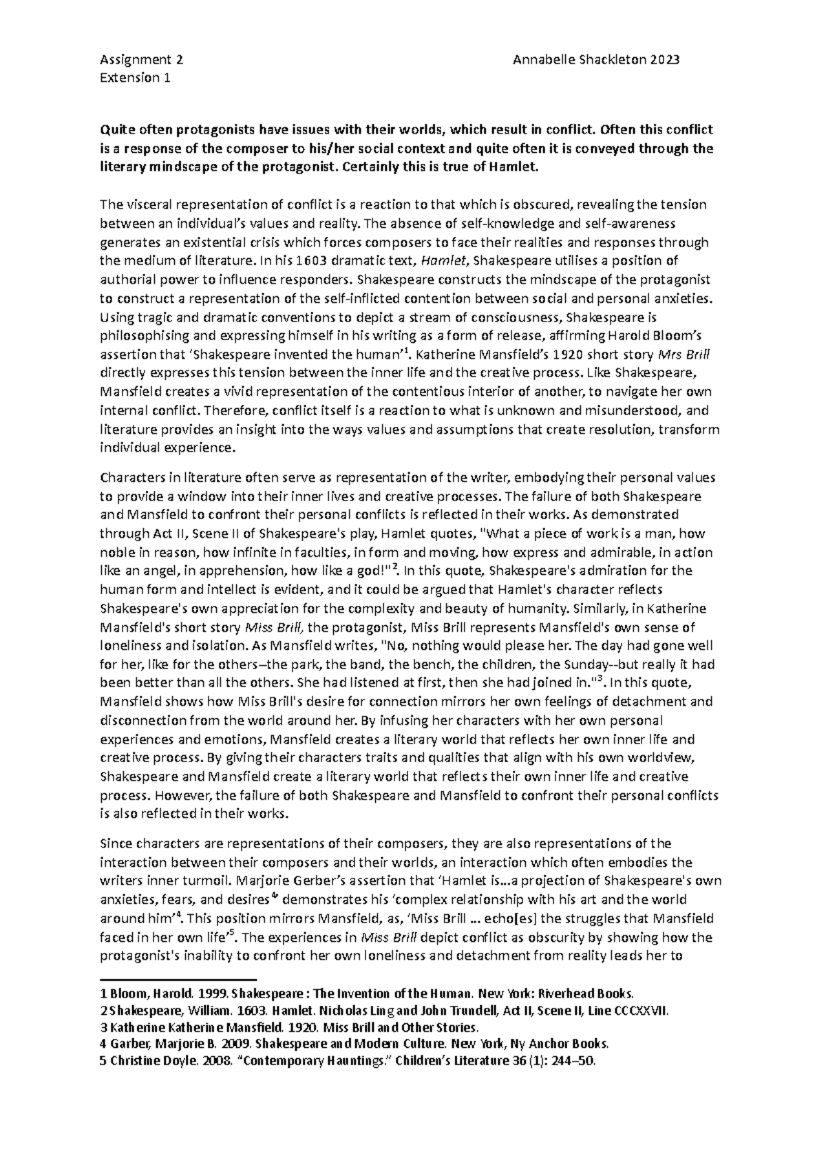 Final Hamlet Essay - Extension 1 Quite often protagonists have issues ...