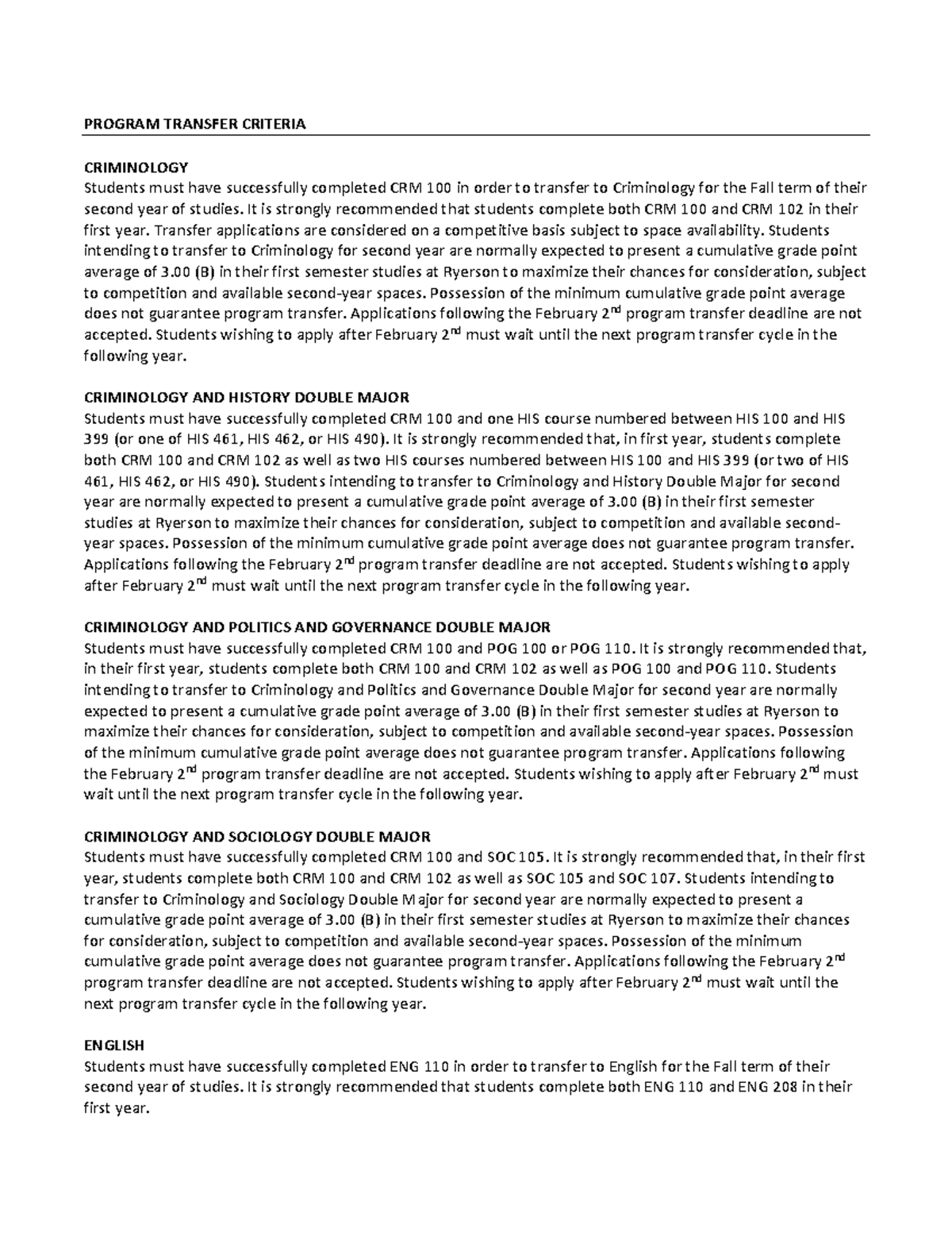 Program Transfer Criteria (2022) - PROGRAM TRANSFER CRITERIA ...