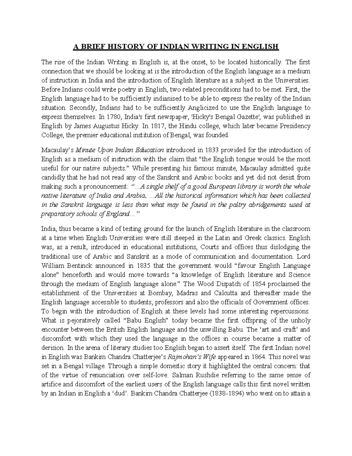 Sudipta Sahaindian Writing IN English 2020 03 29A Brief History OF sudipta-sahaindian-writing-in-english-2020-03-29a-brief-history-of
