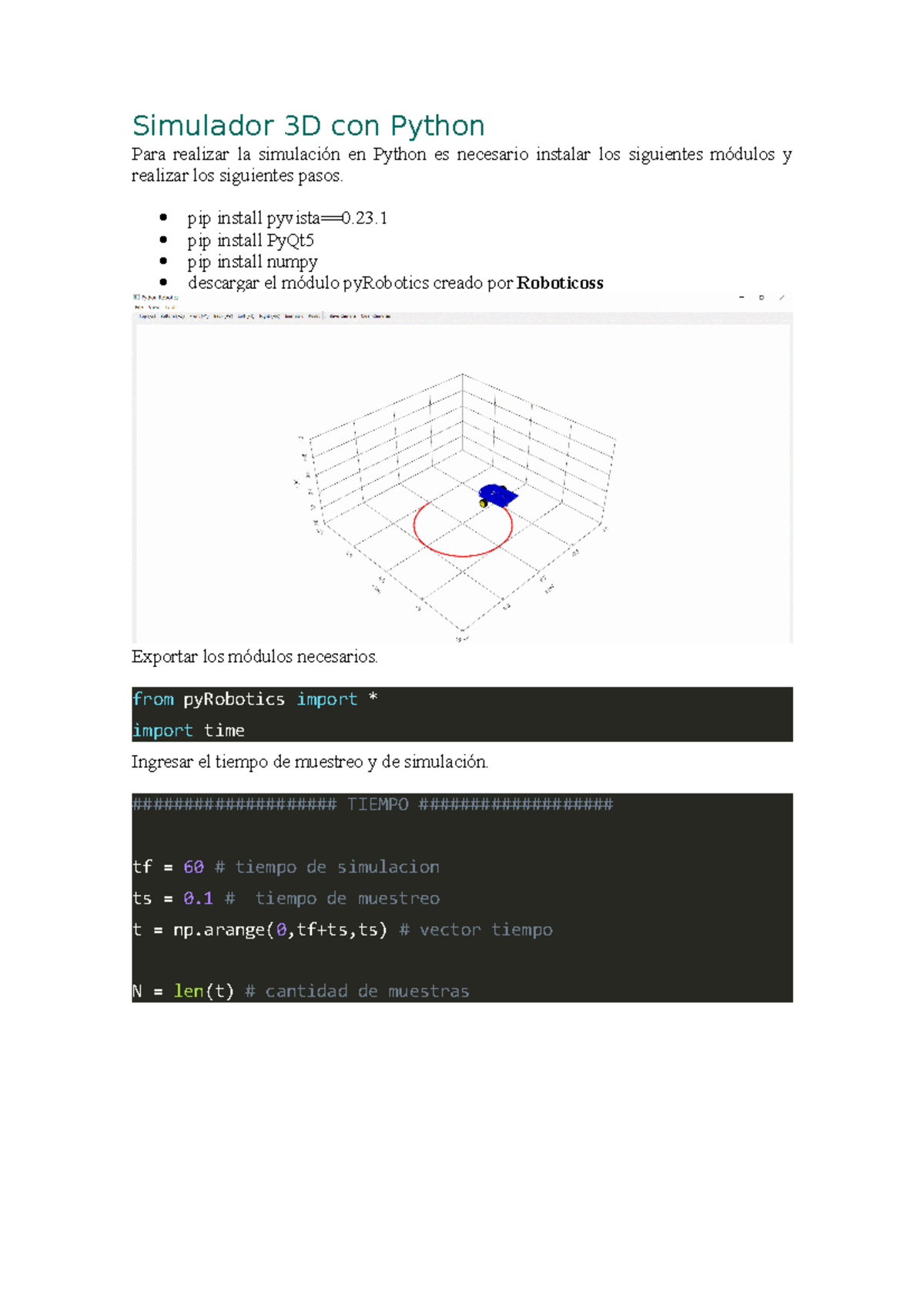 Robotica Pyton - Simulador 3D con Python - Simulador 3D con Python Para ...