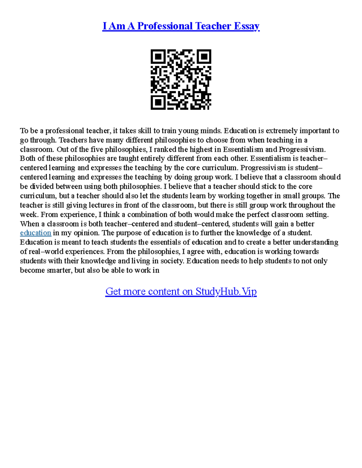 How To Write A Professional Essay - I Am A Professional Teacher Essay ...