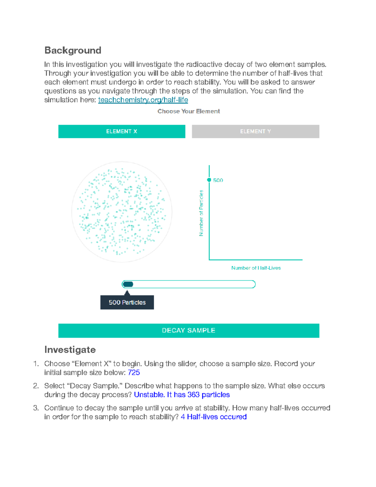 Half-Life Lab 3 25 - These are my notes. My notes are based of off my ...