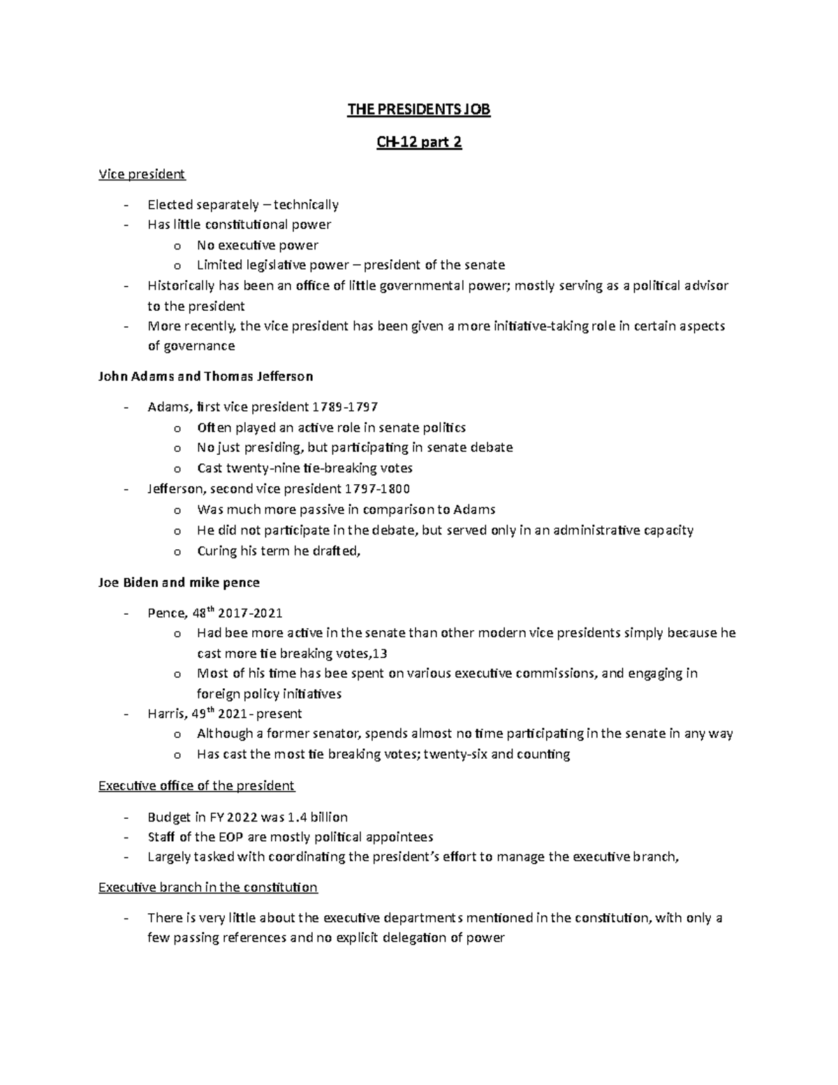 THE Presidents JOB - abshire posi 2310 - THE PRESIDENTS JOB CH-12 part ...