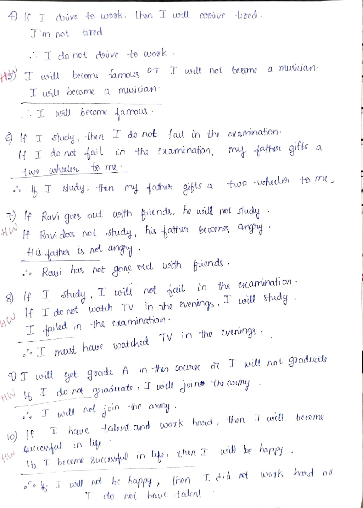 Rules of inference - Abc - 9 I T oçve to wook. lhen I wll oçve acd H) T ...