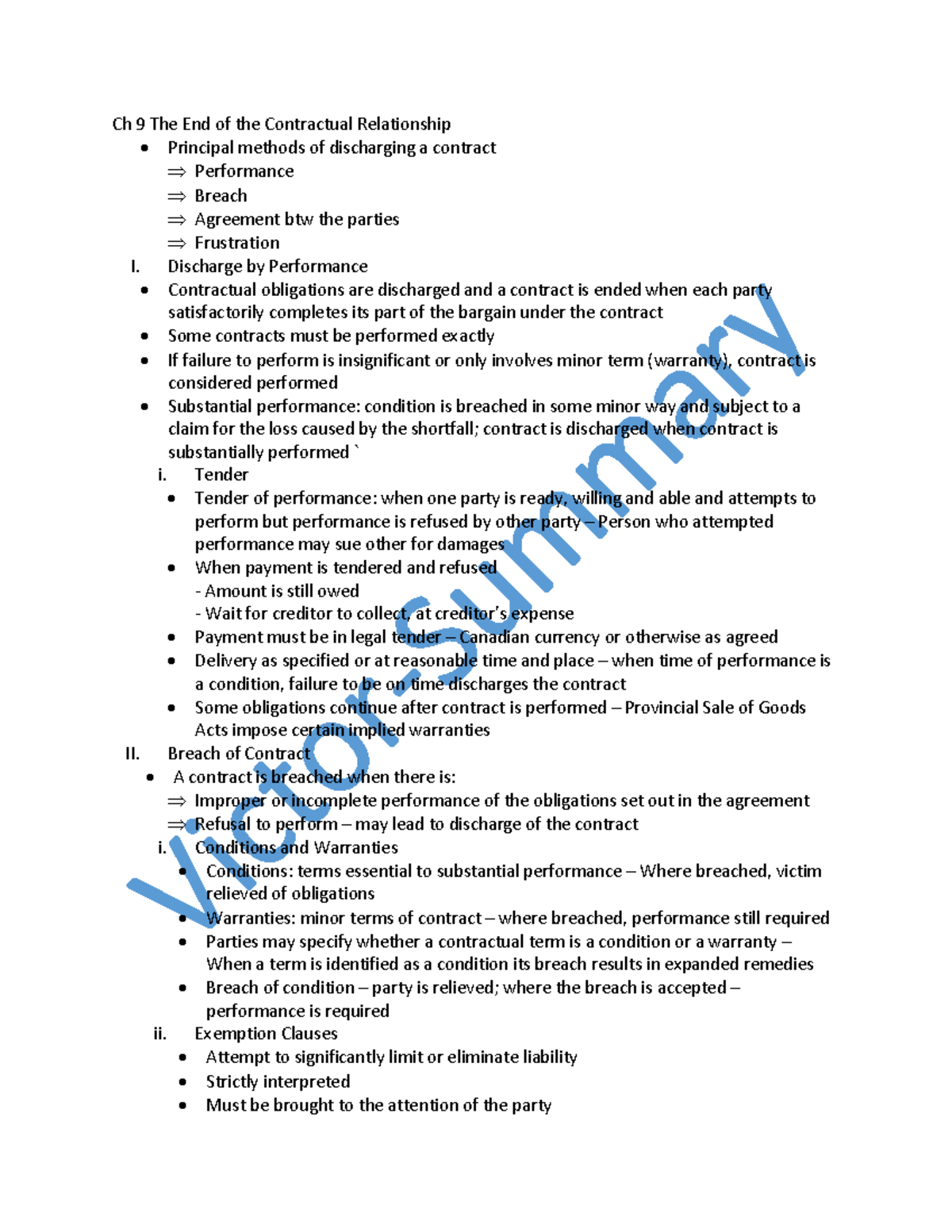 Chapter 9 Summary - Warning: TT: undefined function: 32 Ch 9 The End of the Contractual ...