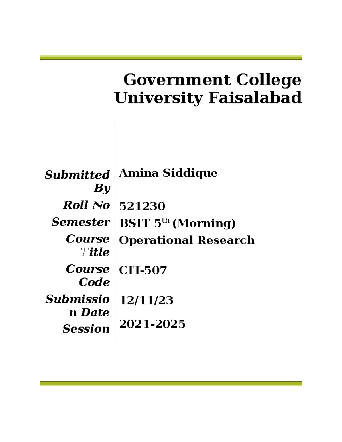 Government College University Faisalabad - Government College ...