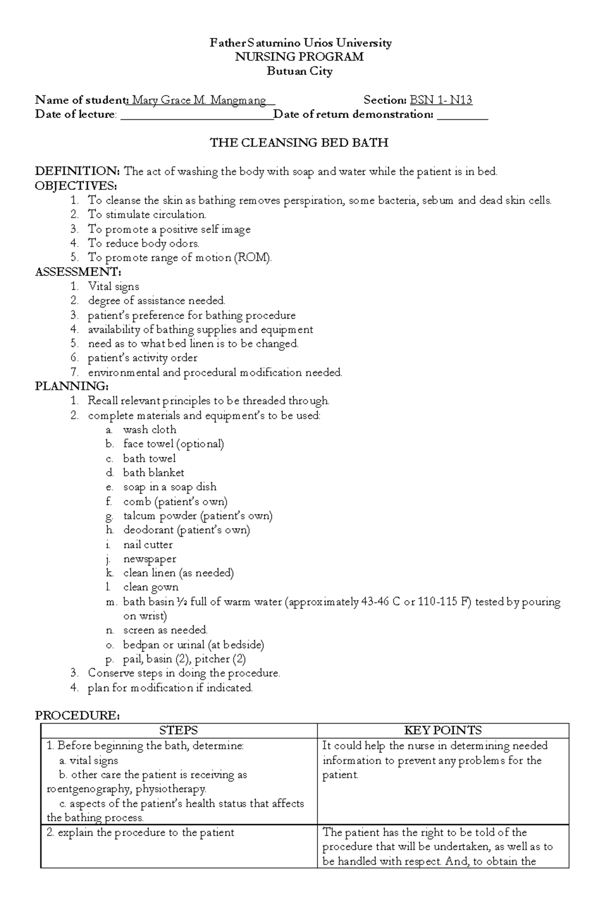 Rationalemangmang-converted - Father Saturnino Urios University NURSING ...