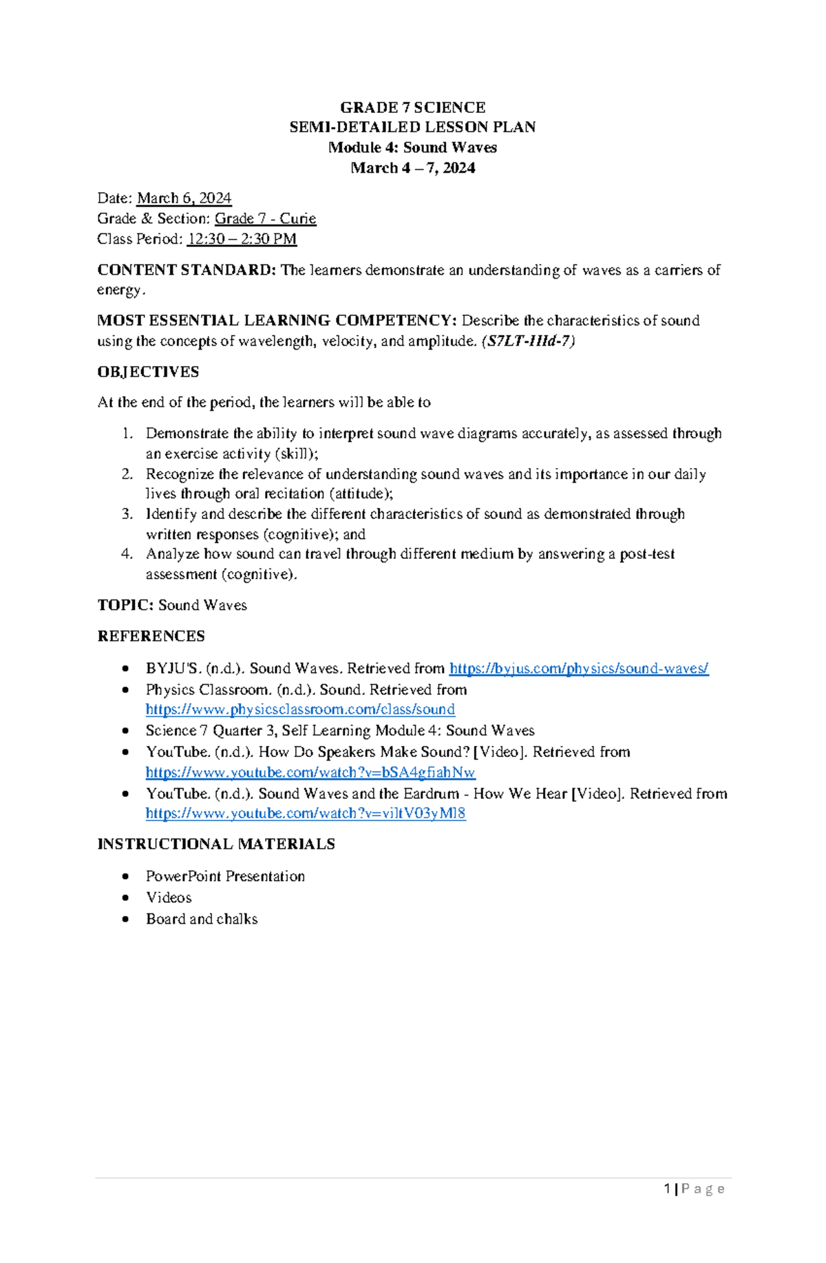 Week 04 [Mar 4-7] Lesson Plan Leonoras - GRADE 7 SCIENCE SEMI-DETAILED ...