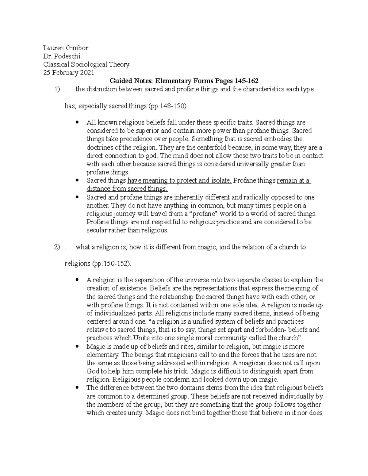 Guided notes elementary forms - Lauren Gimbor Dr. Podeschi Classical ...