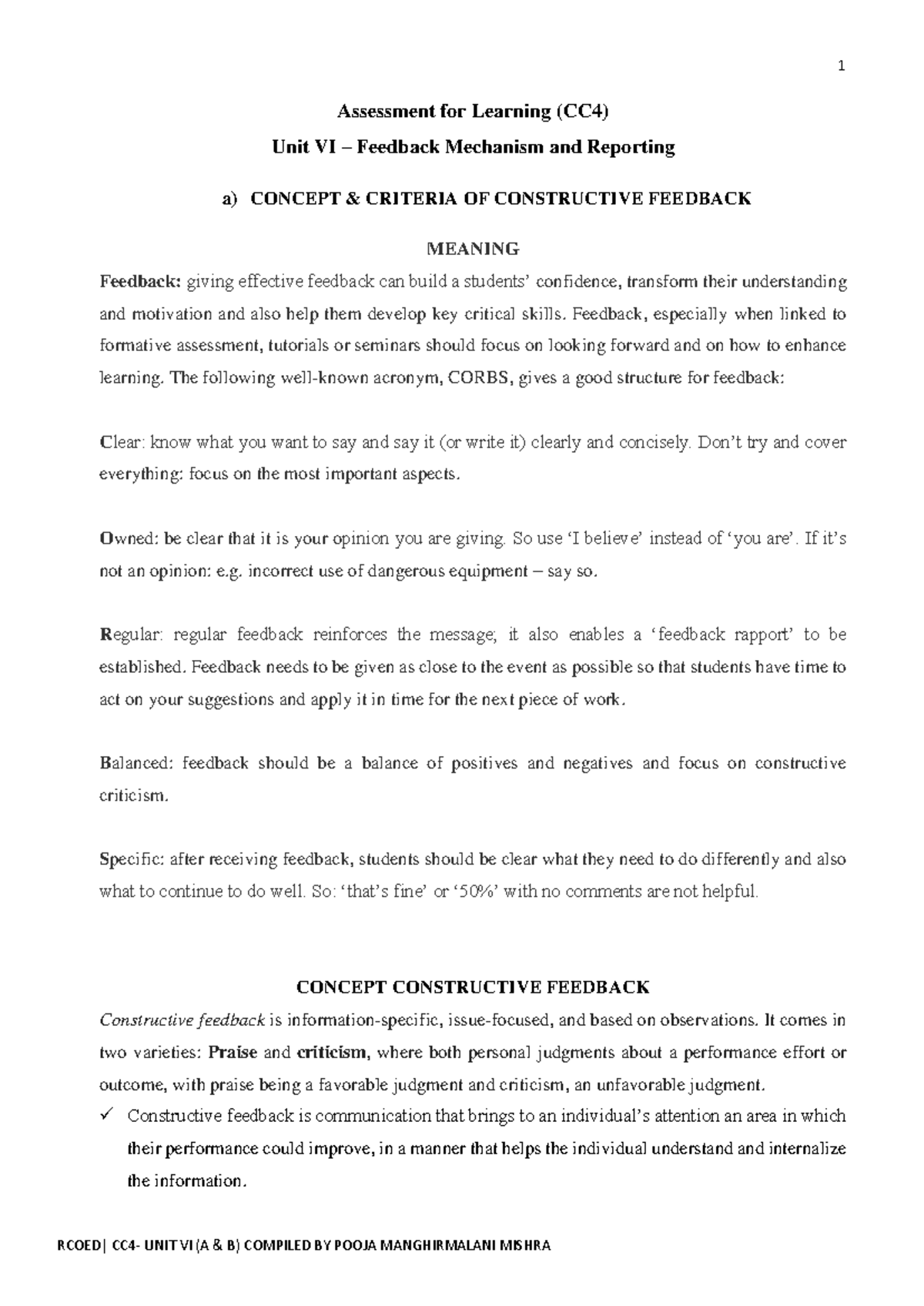 CC4 Unit 6 a and b - This gives a complete idea of CC4 topic a and b of Unit 6 - Assessment for ...