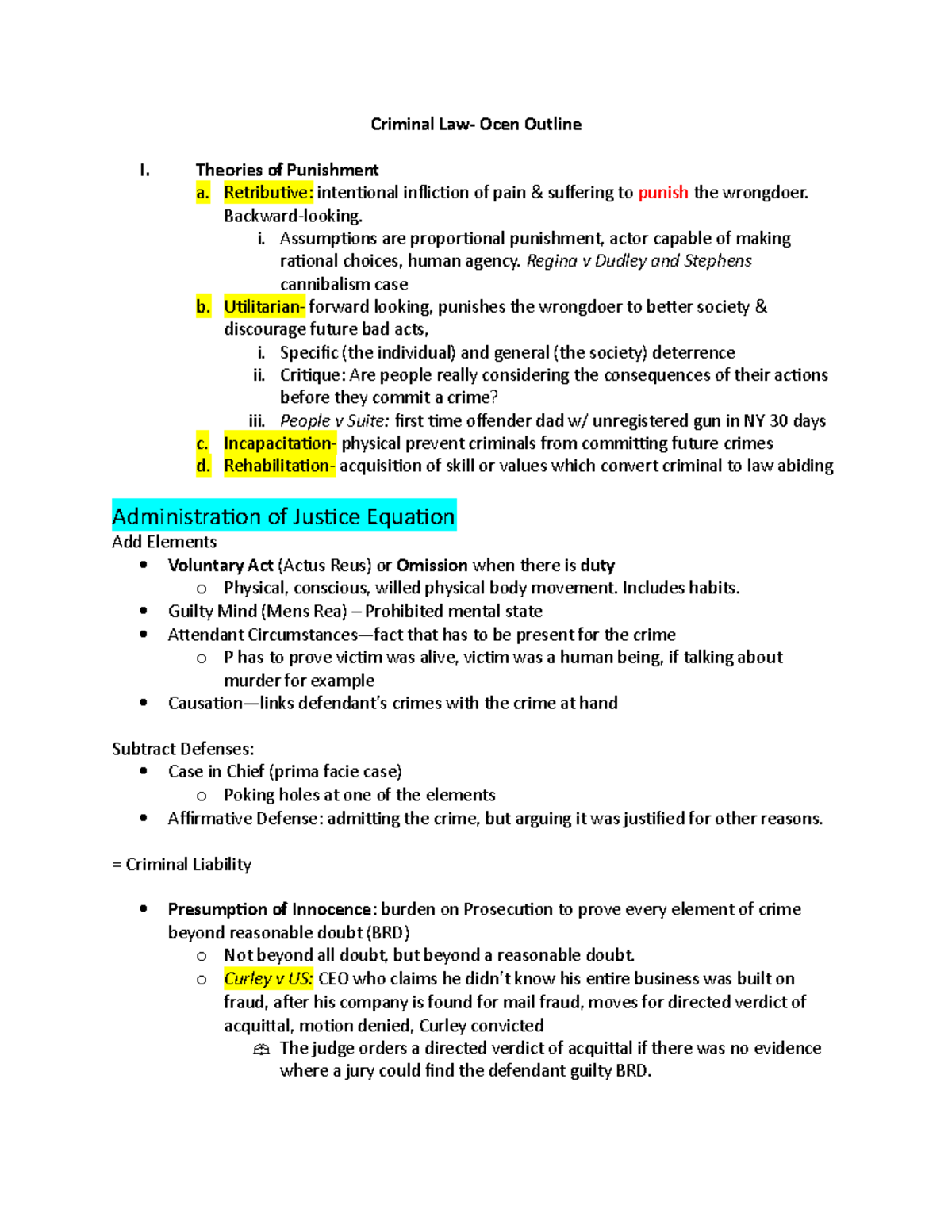 Criminal-Law - Full and comprehensive outline for 1L law school ...