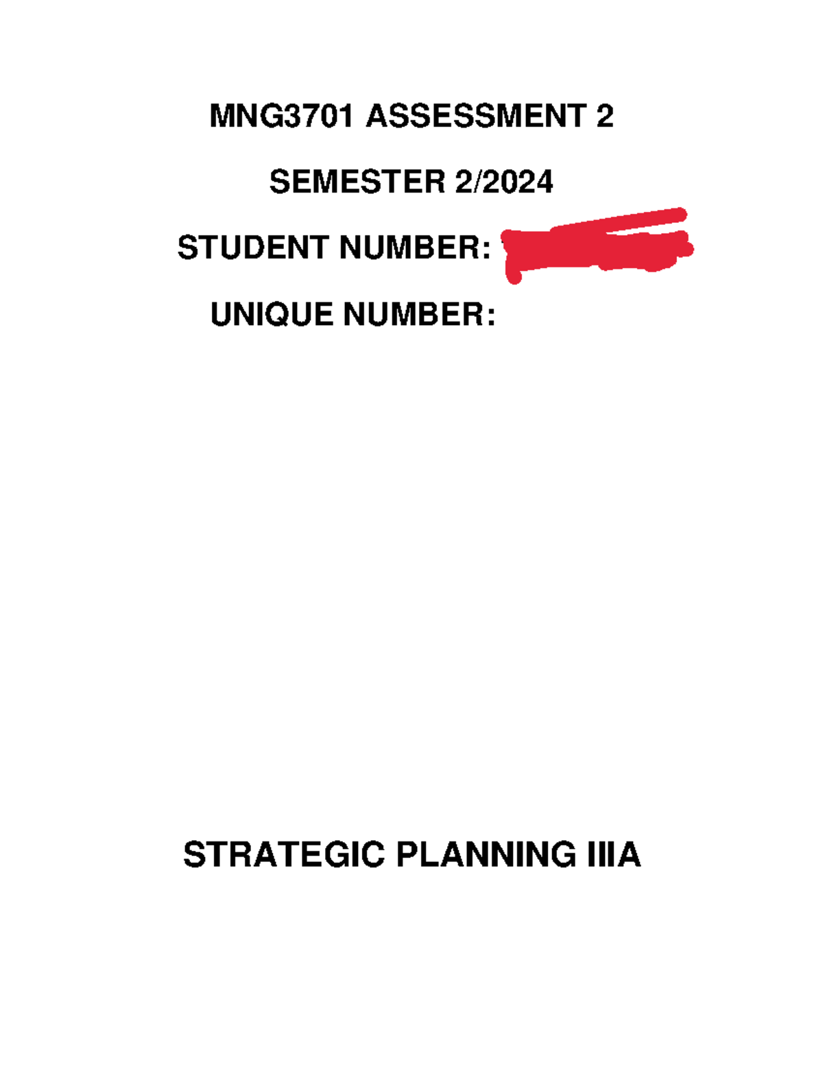 10258949 MNG3701 Assessment 2 - MNG3701 ASSESSMENT 2 SEMESTER 2 ...