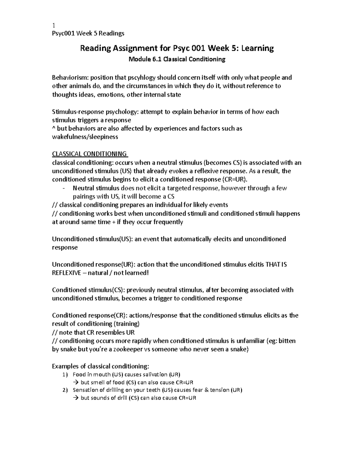 Conditioning - As described in the Title, short sweet and sassy notes ...