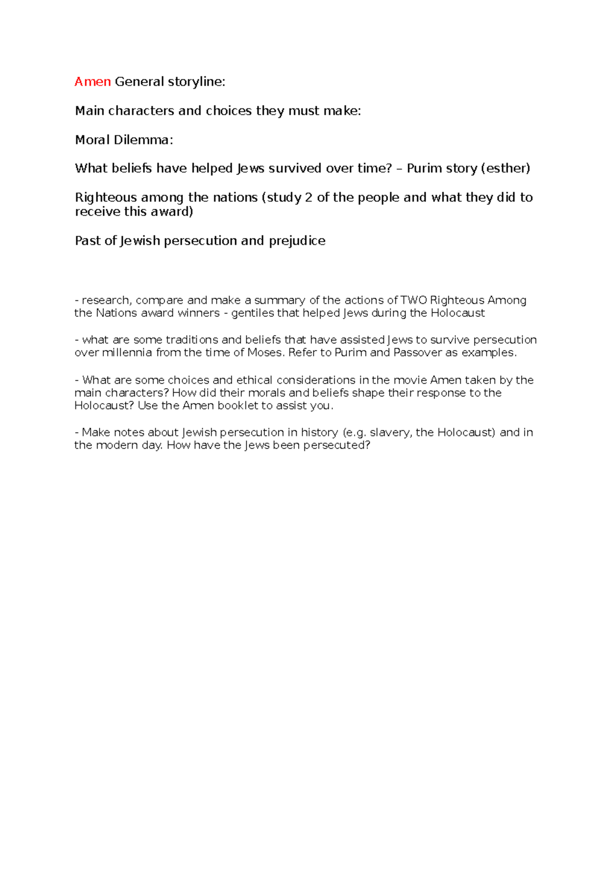 Amen General storyline - Amen General storyline: Main characters and ...