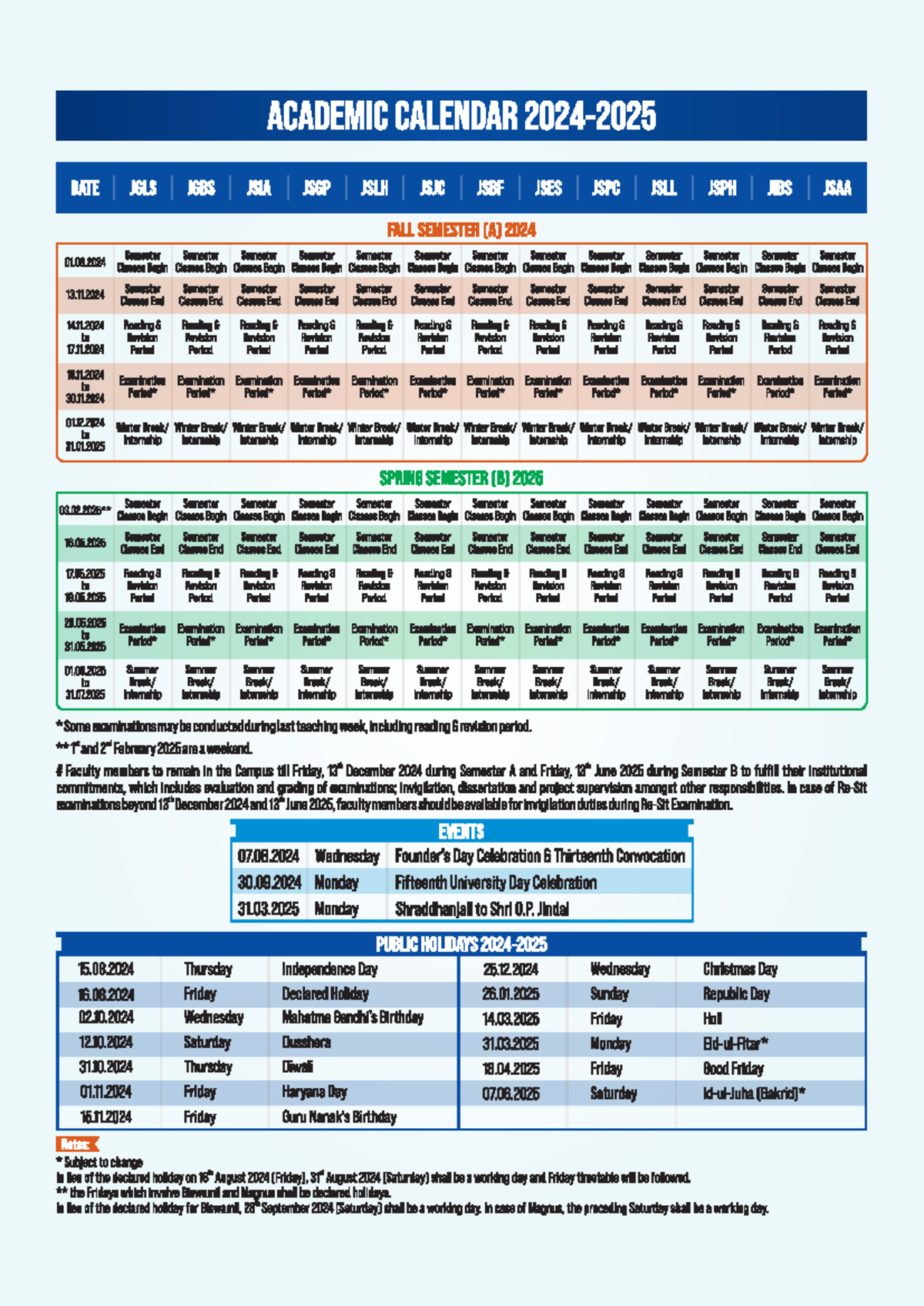 Academic-Calendar - Good calendar - ACADEMIC CALENDAR DATE JGLS JGBS ...