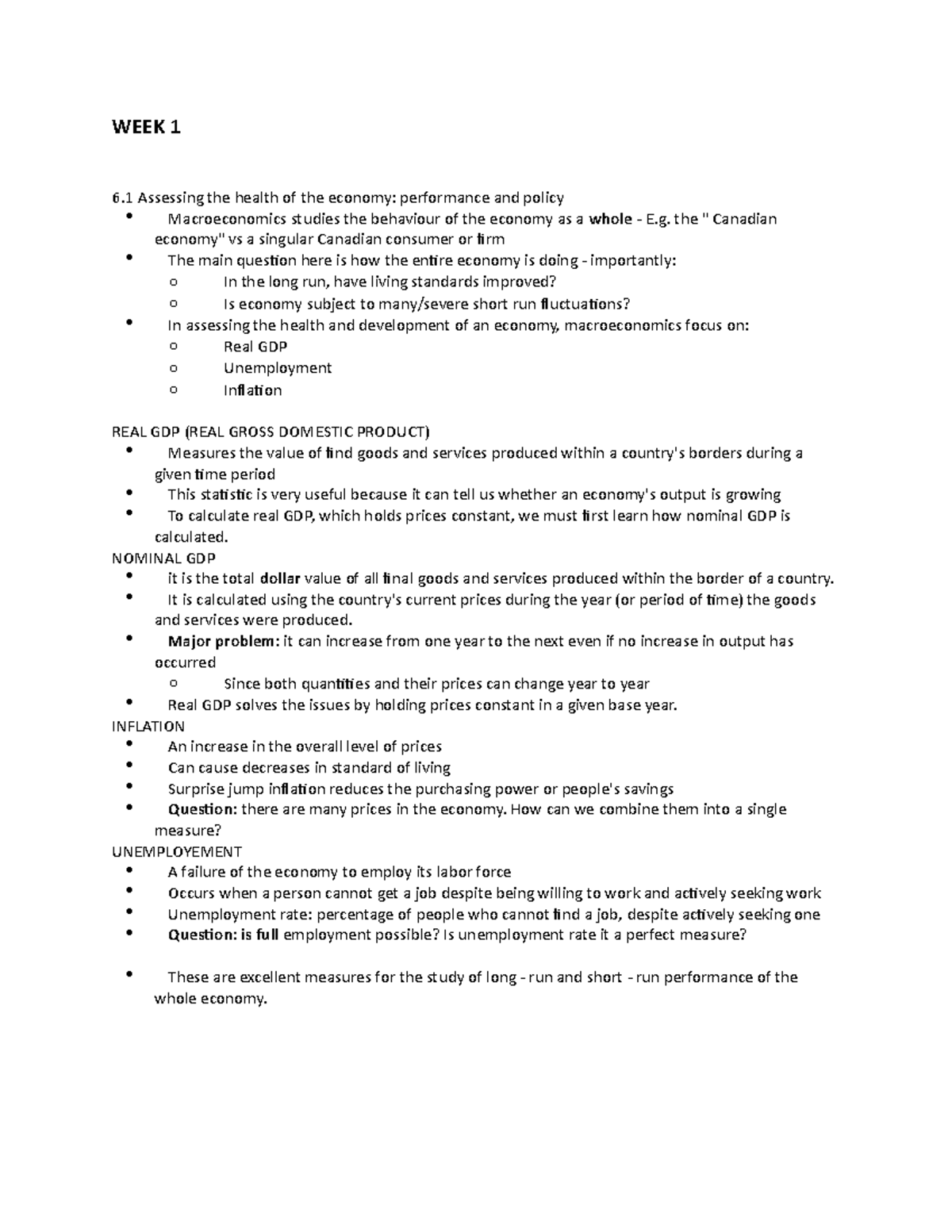 Macroeconomics Lecture Notes - ECN204 - Toronto Met - Studocu