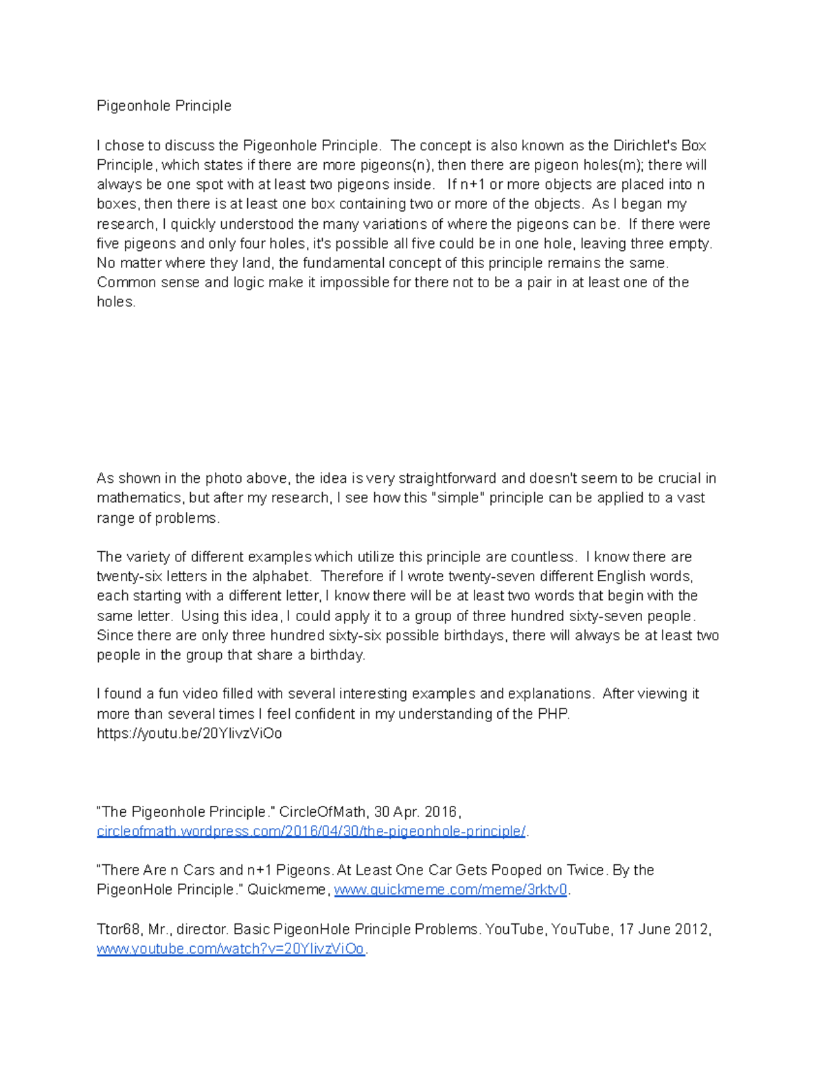 Pigeonhole Principle-2 - The concept is also known as the Dirichlet's ...