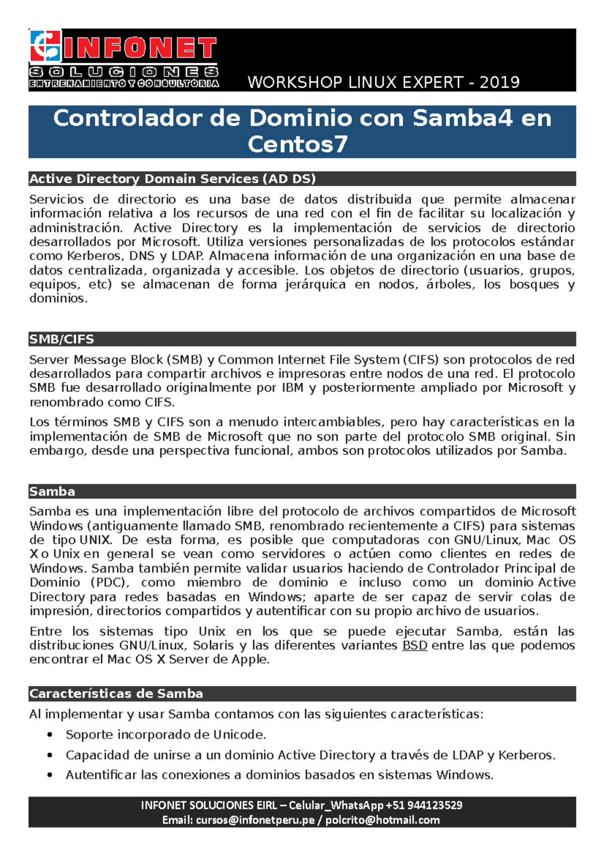 Samba 4 con Centos 7 - Controlador Dominio - Work Shop Linux Expert ...