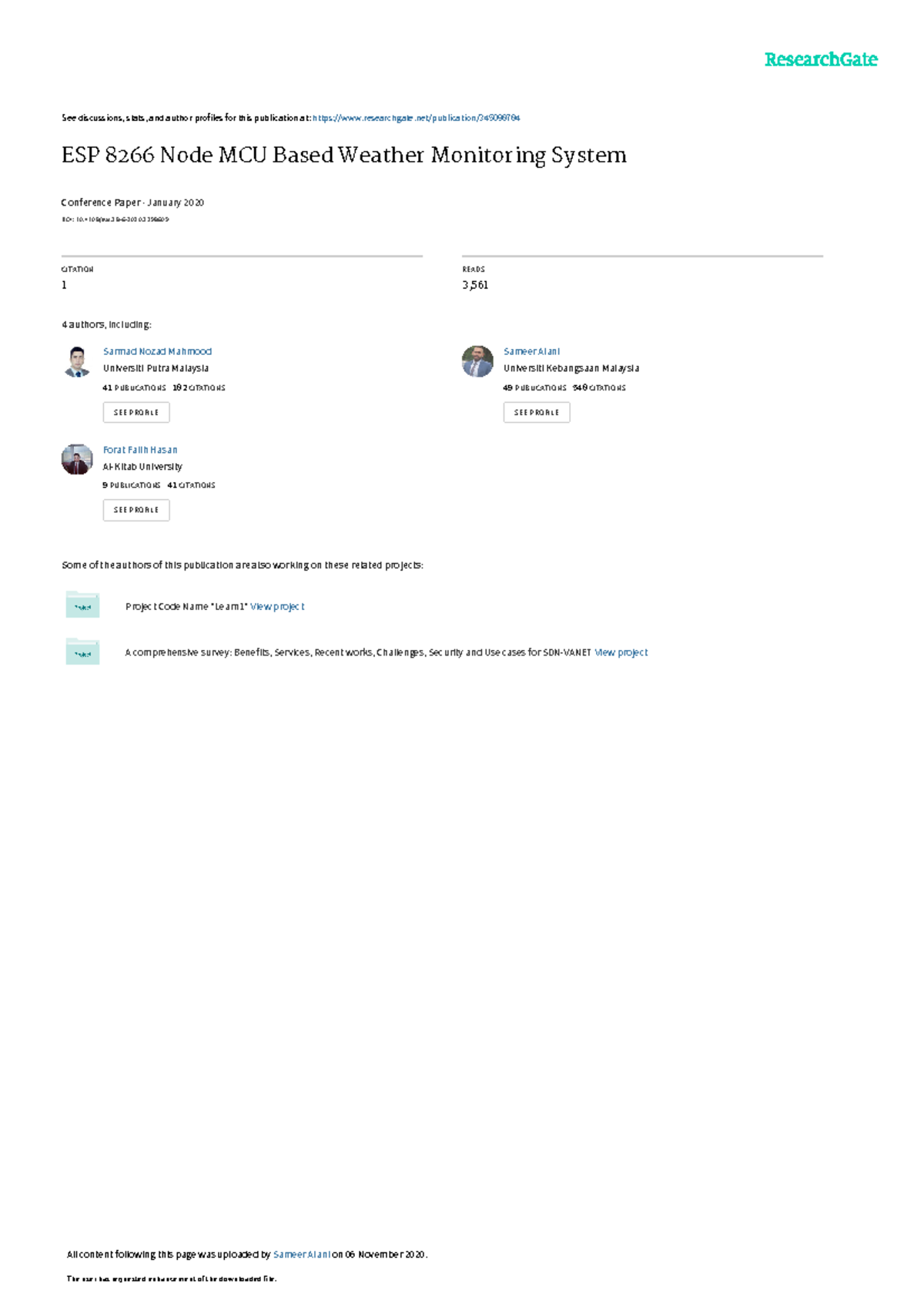 ESP 8266 Node MCU Based Weather Monitoring System - See discussions, stats, and author profiles ...