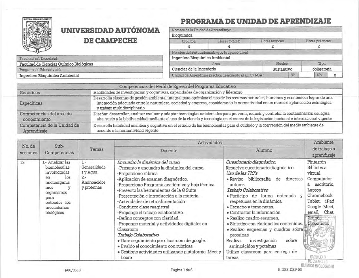 Bioquimica - Studocu