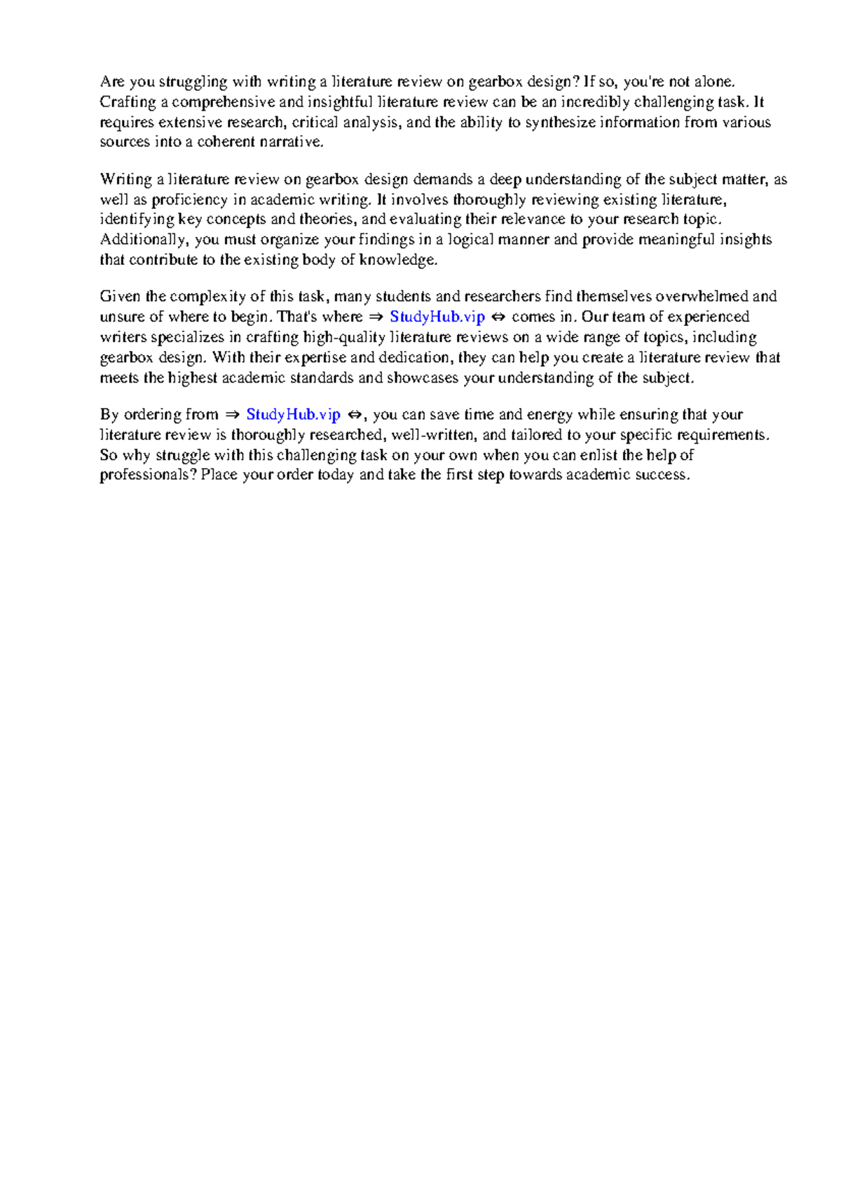 Literature Review Of Gearbox Design - Are you struggling with writing a ...
