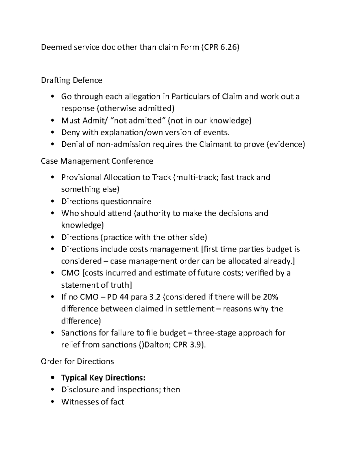 DR Consolidation - kkk - Deemed service doc other than claim Form (CPR ...