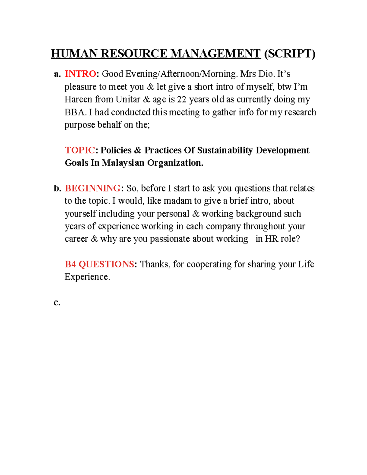 GHRM Policies & Practices.docx To improve organisation performance ...