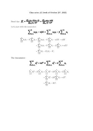 Solutions Tutorial 1 Econometrics Part 1 - 𝝁 𝑿 = 𝑬(𝑿) 𝝈 𝑿 𝟐 = 𝑬[𝑿 − 𝑬(𝑿)] 𝟐 𝝈 𝑿 = √𝝈 𝟐 𝑪𝒐𝒗 ( 𝑿 ...