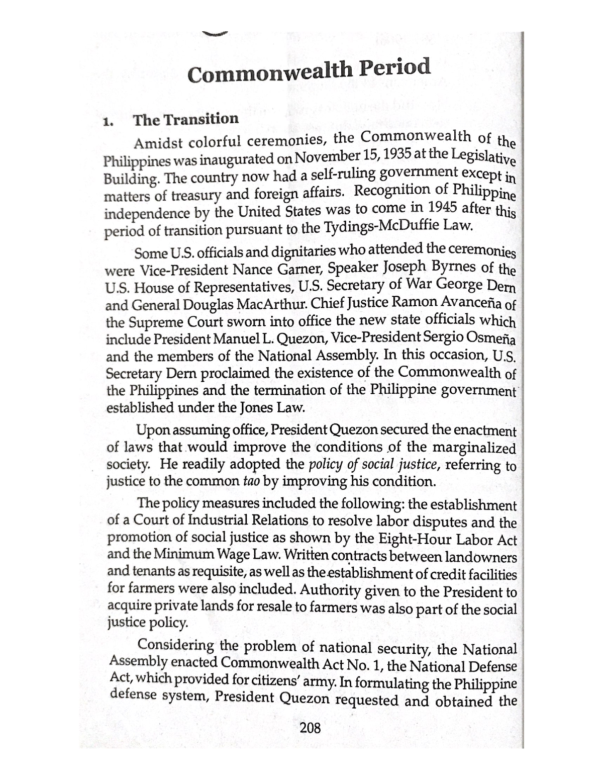 Commonwealth-Period - Reading in Philippine History - Commonwealth ...