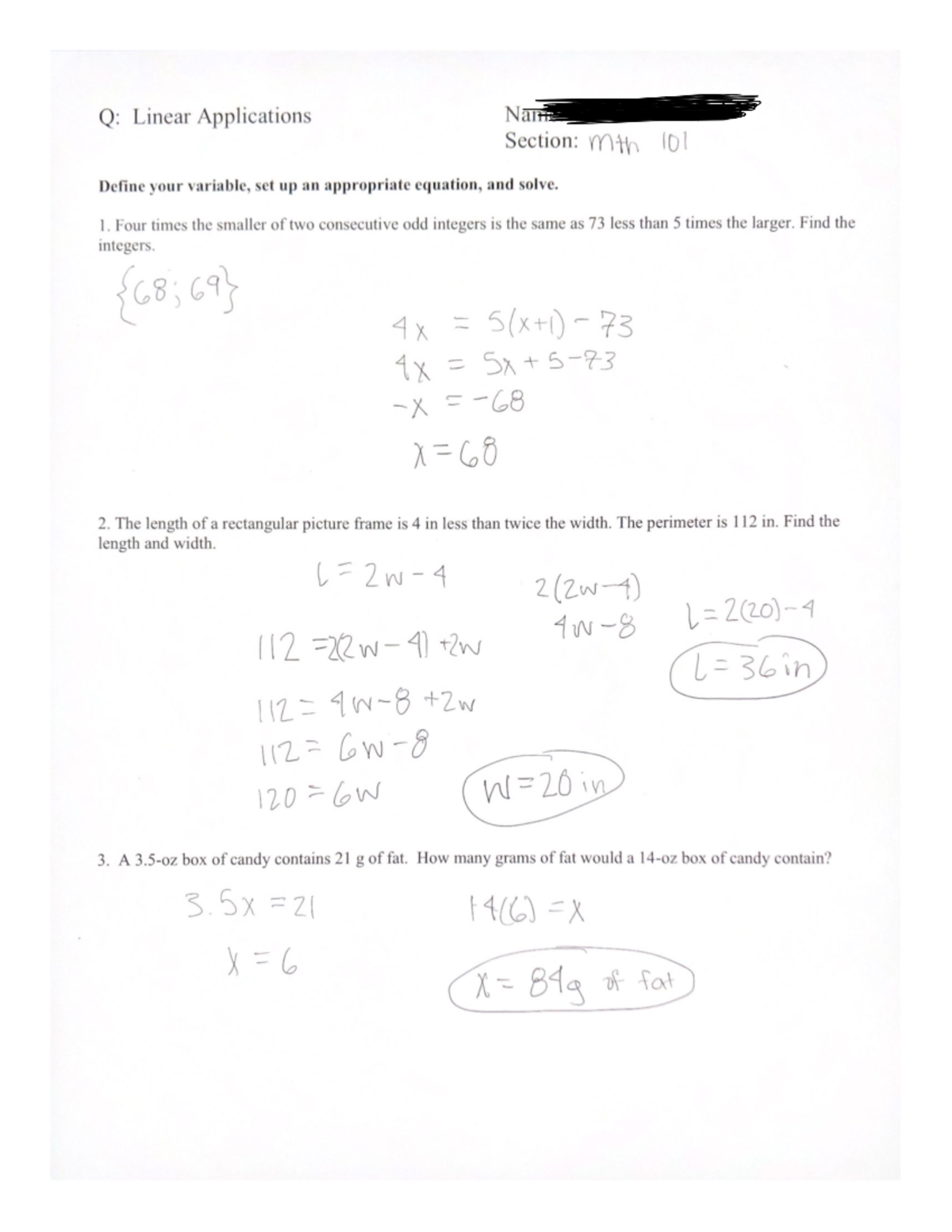 Q linear applications - MTH 101 - Studocu