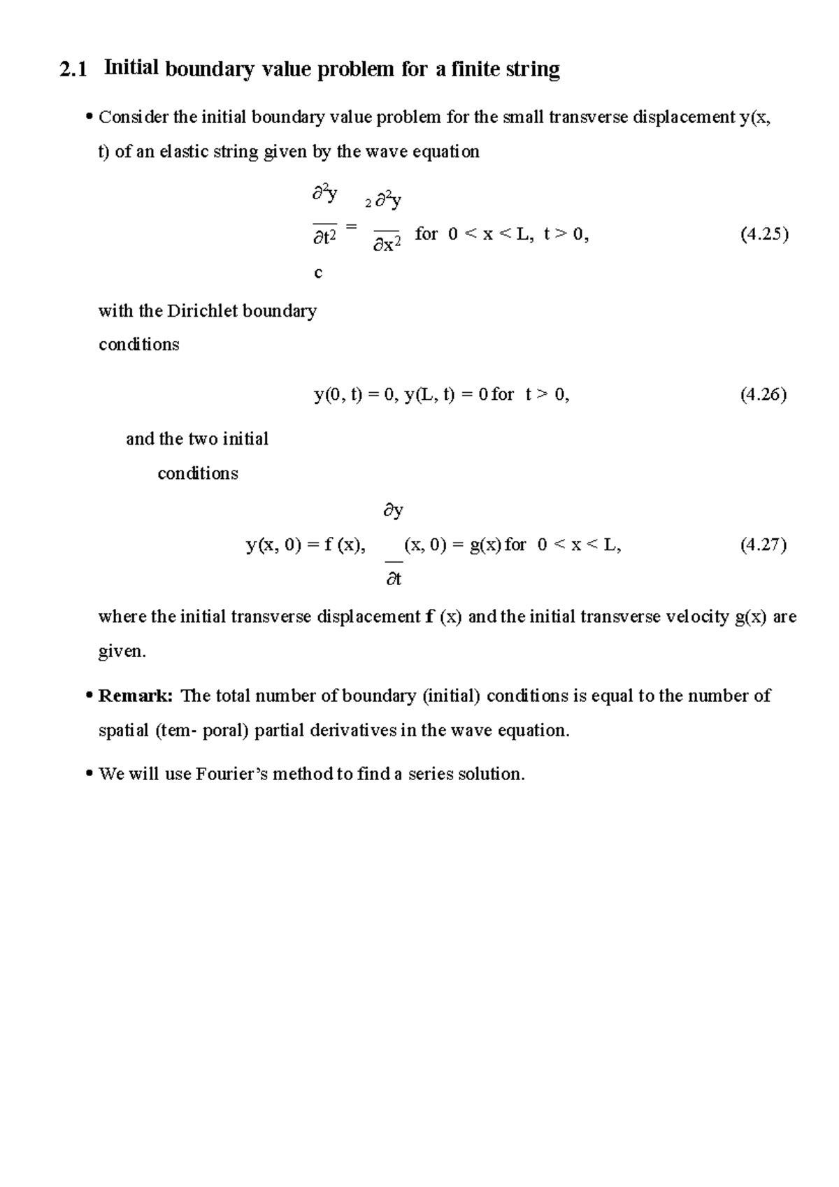 Fs Pde 21 Initial Boundary Value Problem For A Finite String 2