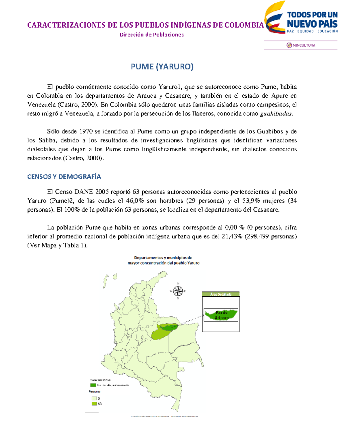 Pueblo Yaruro - Dirección de Poblaciones PUME (YARURO) El pueblo ...