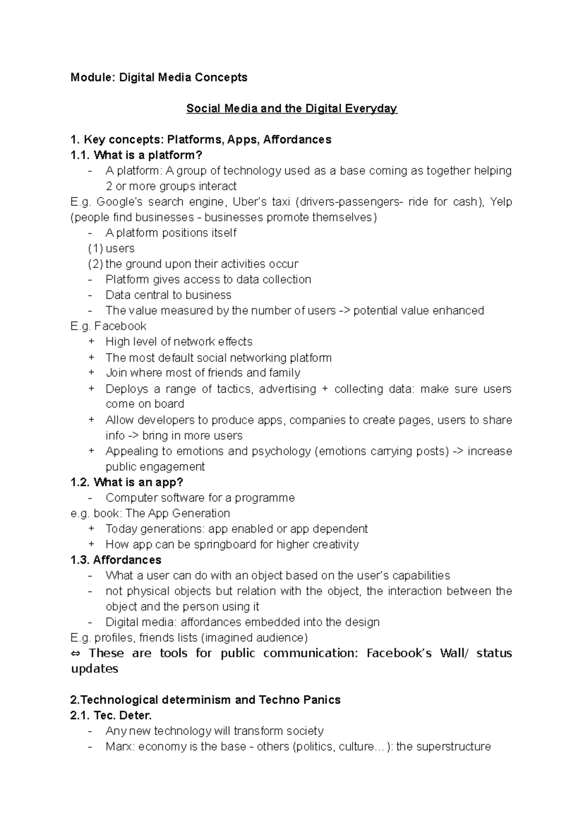 The digital everyday - Lecture notes 3 - Module: Digital Media Concepts ...